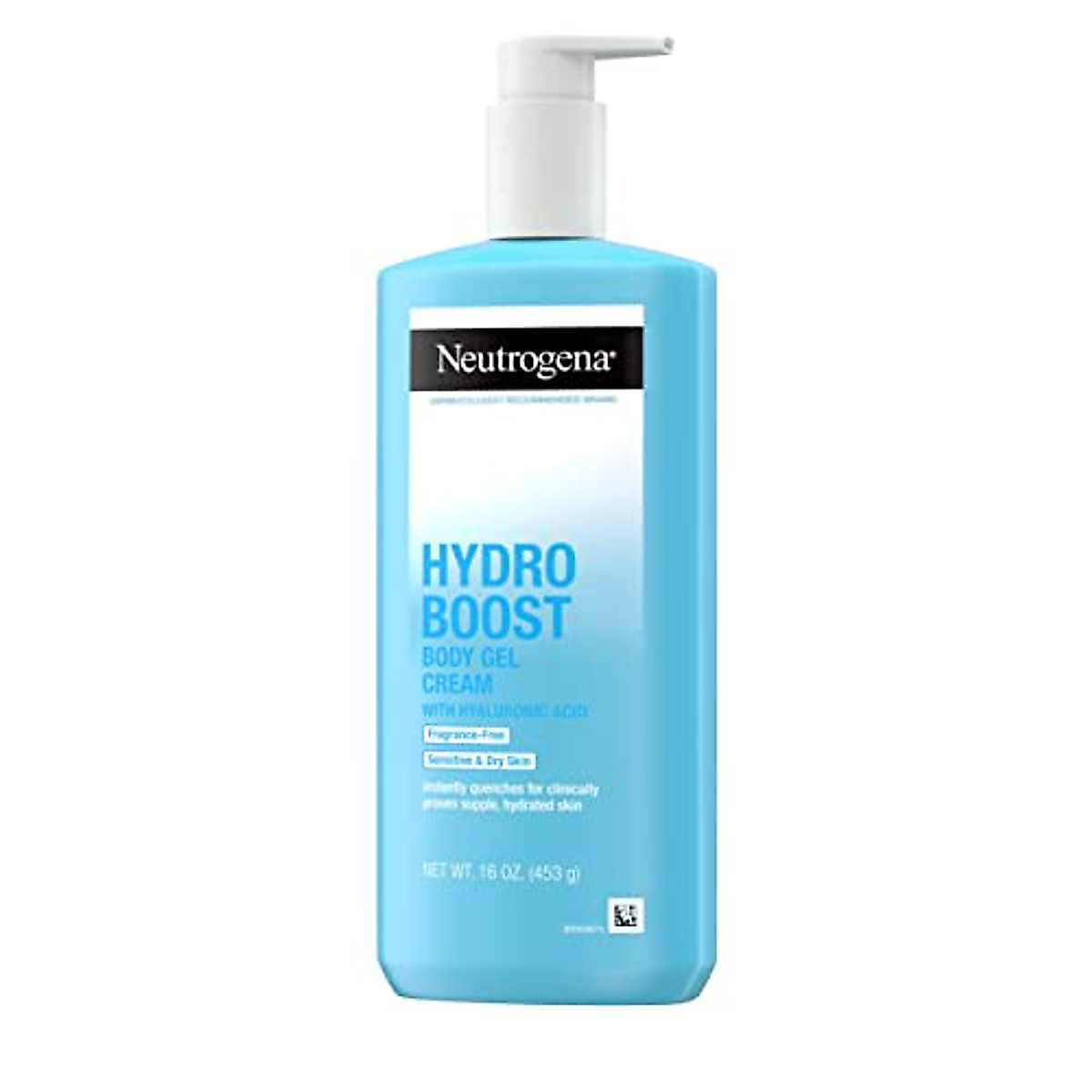 Neutrogena Hydro Boost Fragrance-Free Body Gel Cream with Hyaluronic Acid, Non-Greasy, Fast Absorbing Moisturizer & Hydrating Full Body Cream for Sensitive Skin, Paraben-Free, 16 oz (Pack of 3)