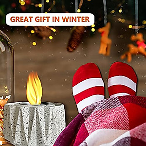 Tabletop Fire Pit, Smokeless Ethanol Alcohol Fire Pit, Portable Concrete Fire Bowl Pot, Indoor Outdoor Garden Patio Personal Fireplace, Home Decor, Long Time Burning Thanksgiving Day Chiristmas Gifts