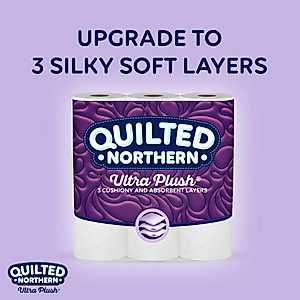 Quilted Northern Ultra Plush Toilet Paper, Double Rolls, 12 Count of 176 3-Ply Sheets Per Roll, 12 Count (Pack of 1)