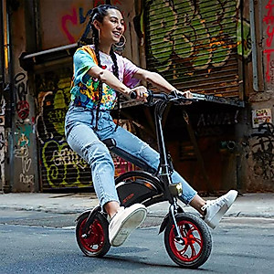 Jetson Bolt Adult Folding Electric Ride On, Foot Pegs, Easy-Folding, Built-In Carrying Handle, Lightweight Frame, LED Headlight, Twist Throttle, Cruise Control, Rechargeable Battery