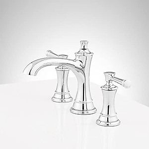 Signature Hardware 948585 Beasley 1.2 GPM Widespread Bathroom Faucet with Pop-Up Drain Assembly
