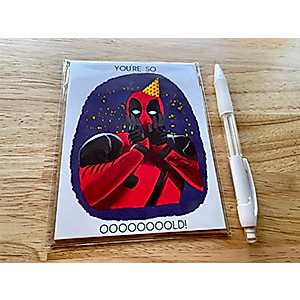 Funny Deadpool Birthday Card for Him Her Hilarious Birthday card Marvel Movie Meme Card for friend Rude Birthday Card Inappropriate Birthday Cards