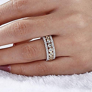 Jeulia Wedding Band for Women Sterling Silver Eternity Band Rings Solitaire Engagement Stackable Ring Promise Anniversary With Jewelry Gift Box (10)