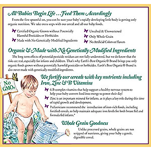 Earth's Best Organic Infant Cereal, Whole Multi-Grain Cereal, 8 Oz