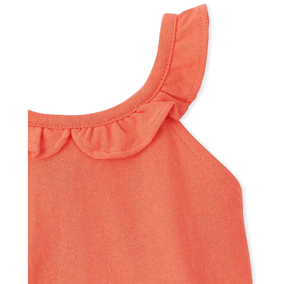 The Children's Place Baby 3 Pack and Toddler Girls Sleeveless Ruffle Tank Top, Floral Ice Cream/Rose Quartz/Desert Flower 3-Pack, 4T