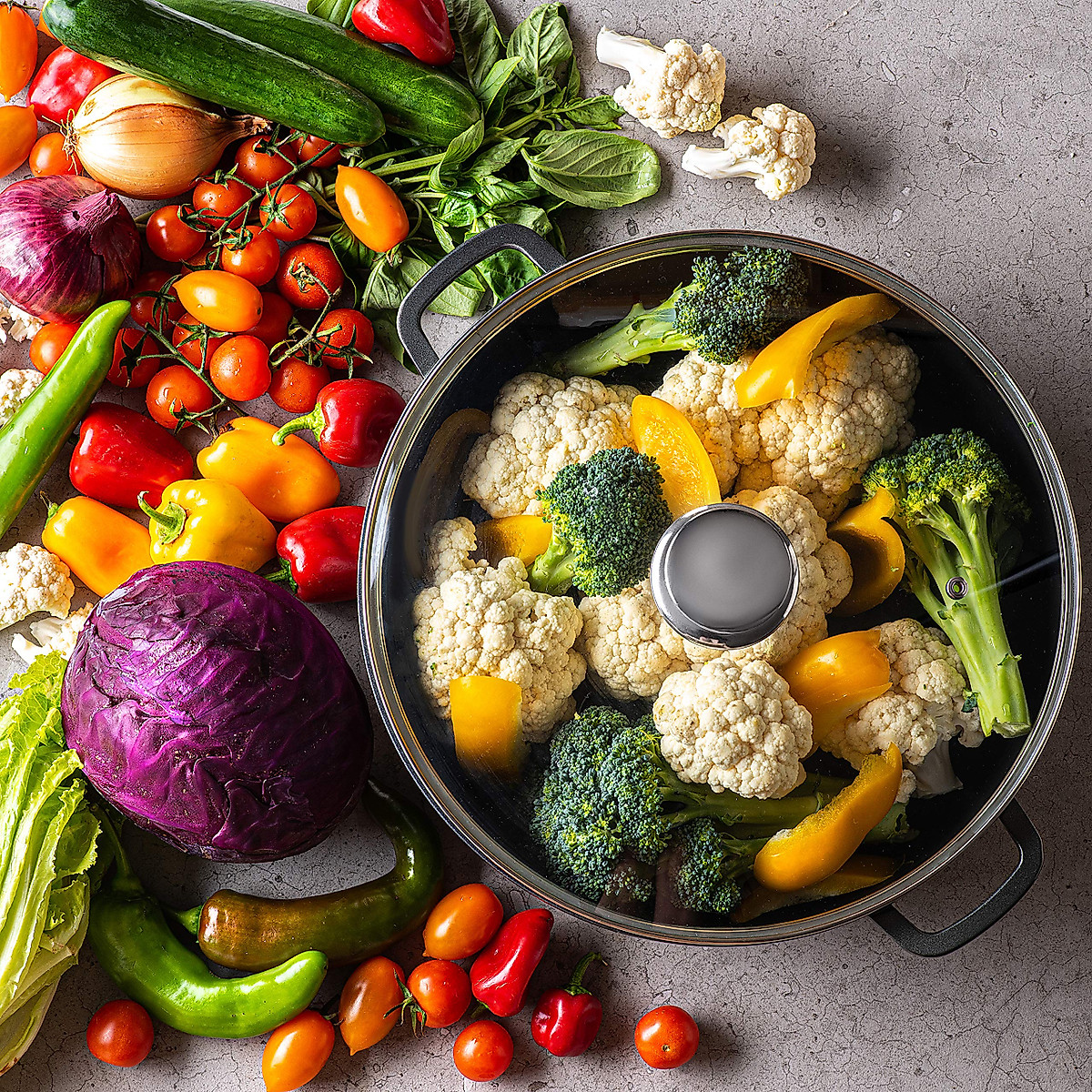 Moss & Stone 11 Inch Aluminum Pan Non-Stick Cookware Set, Saute Pan, Casserole Stockpot with Lid, Oven Safe Pan, Non Stick Skillet Pan with Non Toxic Stone Coating, Everyday Pan