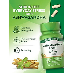 Nature's Truth Ashwagandha Capsules | 920 mg | 90 Count | Non-GMO & Gluten Free Supplement