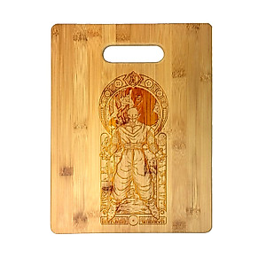 Name K Fighting Powerful Men Anime Parody Design - Laser Engraved Bamboo Cutting Board - Wedding, Housewarming, Anniversary, Birthday, Father's Day, Gift