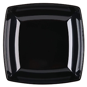 G.E.T. Enterprises Black 2.5 qt. Square Bowl, Break Resistant Dishwasher Safe Melamine Plastic, Milano Collection ML-67-BK (Pack of 1)