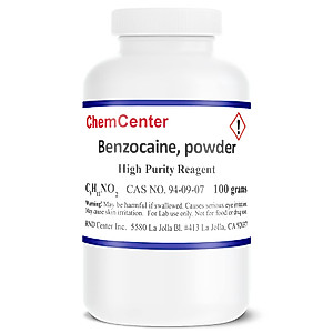 ChemCenter Benzocaine, High Purity, Ultra Fine Powder, 100 Grams
