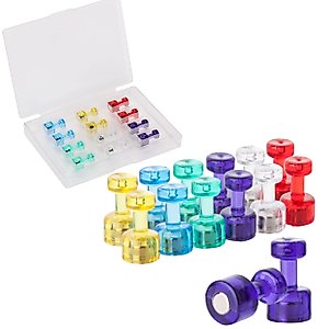 Mr. Pen- Magnetic Push Pin, 12 Pack, Assorted Color, Magnets for Whiteboard, Colored Magnets, Board Magnets, Magnetic Pins, Magnetic Tacks, Pin Magnets, Magnet Pins, Map Magnets, Pushpin Magnets