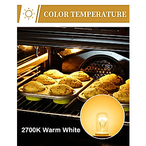 DORESshop Appliance Bulb, 40W Microwave Light Bulbs Under Hood, T8 E17 Stove Light Bulbs Under Hood, Under Microwave Light Bulb, Refrigerator Light Bulb, Lava Lamp Light Bulb, Oven Light Bulb, 2 Pack