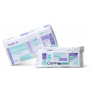 MADE OF The Better Baby Diapers - Hypoallergenic Diapers for Sensitive Skin, Unscented, 10 Hour Absorbency - Pediatrician and Dermatologist Tested - Size 6 (84 Count)