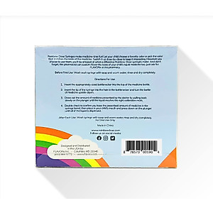 FLAVORx Rainbow Dose Oral Dosing Syringes | No More Medicine-Time Meltdowns! | 5 Uniquely Colored Syringes | 10ml (2tsp) Each | 3 Bottleneckers Included | New & Improved!