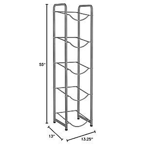 BRIO Single Column Gallon Stands (GREY) (5-TIER)