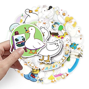 Cartoon Duck Stickers for Teens Girls Boys Kids,Lovely Waterproof Vinyl Stickers for Laptop Tablet Phone Hydroflasks Water Bottle Bike Luggage Cup Computer Mug,Cute Animals Decals Pack[Duck-50Pcs]