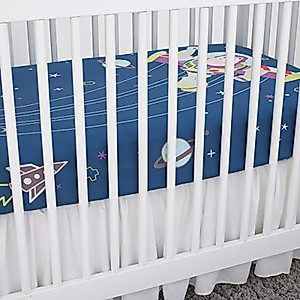 Disney Toy Story Buzz Lightyear - Blue & Green Photo Op Fitted Crib Sheet, Blue, Green, Grey, Toy Story Buzz Lightyear - Blue and Green , 28x52x8 Inch (Pack of 1)