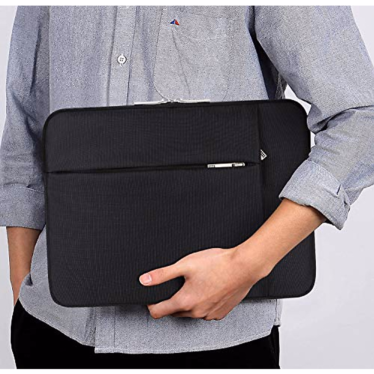 Lacdo 13 inch Laptop Sleeve Case for 13 inch New MacBook Air M2 A2681 M1 A2337 A2179 A1932 | 13 inch New MacBook Pro M2 M1 A2338 A2251 A2289 A2159 A1989 | 12.9" iPad Pro 6th 5th 4rd Computer Bag,Black