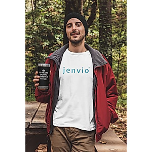 JENVIO 10 Year Anniversary for Him | 20oz Steel Travel Tumbler/Mug for Coffee or Cold Drinks | 10th tenth best Wedding Cup Gifts for Men Her Woman Work Husband Idea