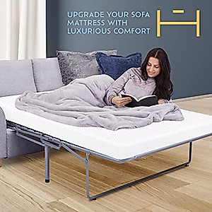 Heyward Premium Memory Foam Sofa Bed Replacement Mattress for Full Size Sleeper | 4.5” Inch | CertiPUR-US Certified | Washable Material w/Non-Slip Base | 73”L x 52”W x 4.5”H