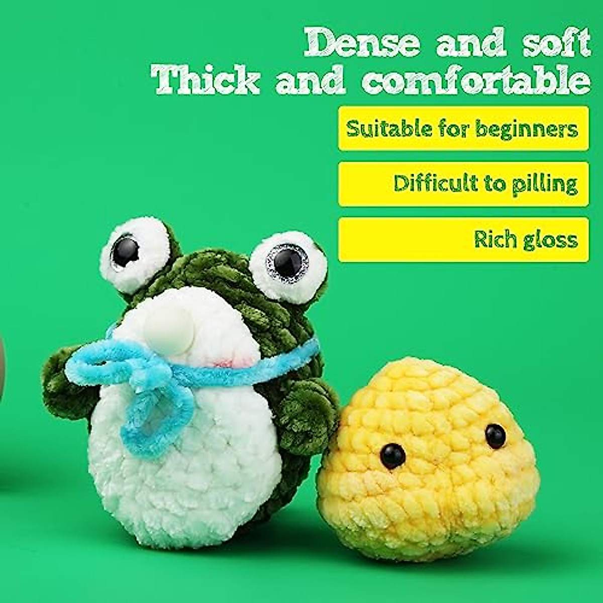 LUNARM 3 * 100g Chenille Yarn, Yarn for Crocheting Knitting with Big Eye Needles, Handcrafts Weaving Soft Chenille Yarn for Making Blankets, Clothes, Pattern Knitting Creations (Peach Pink)