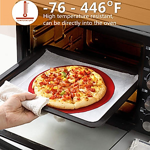 TANYIONE Round 9" Silicone Non-Stick Baking Mat for Pizza(2 Pack)