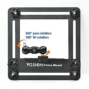 vgsion Camera Baseball Fence Mount for GoPro Hero 13, Mevo Start, Action Camera, Cell Phone, Ajustable, Secure Attachment,Support Recording While Charging Compatible with Insta360 X4, iPhone