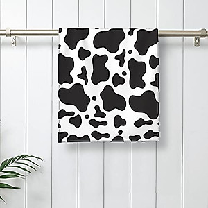 Yaateeh Animal Cow Print Face Towel Soft Absorbent Hand Towel Small Bath Towel Dish Guest Towels Washcloths for Bathroom Yoga Sports Kitchen Home Decor