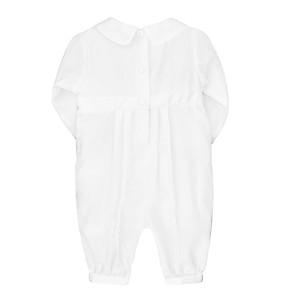 Petit Ami Baby Boys' Pique Christening Longall with Hat, 9 Months, White
