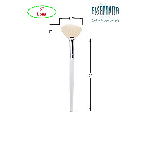 essenavita fan mask brush set of 6 pieces mask application fan brush glycolic fan brush boar head fan brush