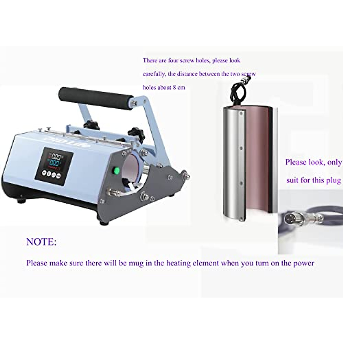 Tumbler Heat Press Attachment 20 oz for 110 V Mug Press Sublimation Machine