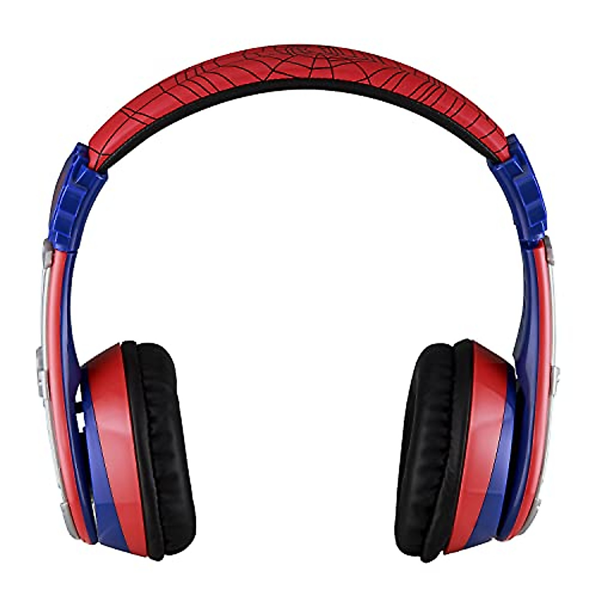 eKids Spiderman Bluetooth Kids Headphones with Microphone, Volume Reduced to Protect Hearing Rechargeable Battery, Adjustable Kids Headband for School Home or Travel