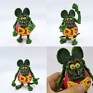 mkjinmei Ratfink Model Toys, Joint Movable Dolls Games PVC Action Figure Rat Fink Mouse Collectible Model Toy Figure Birthday Gifts 12 cm