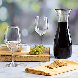 12 oz (350 ml) Glass Carafe Beverage Bottles, 4-pack - Water Pitchers, Wine Decanters, Mixed Drinks, Mimosas, Centerpieces, Arts & Crafts - Restaurant, Catering, Party, & Home Kitchen Supplies