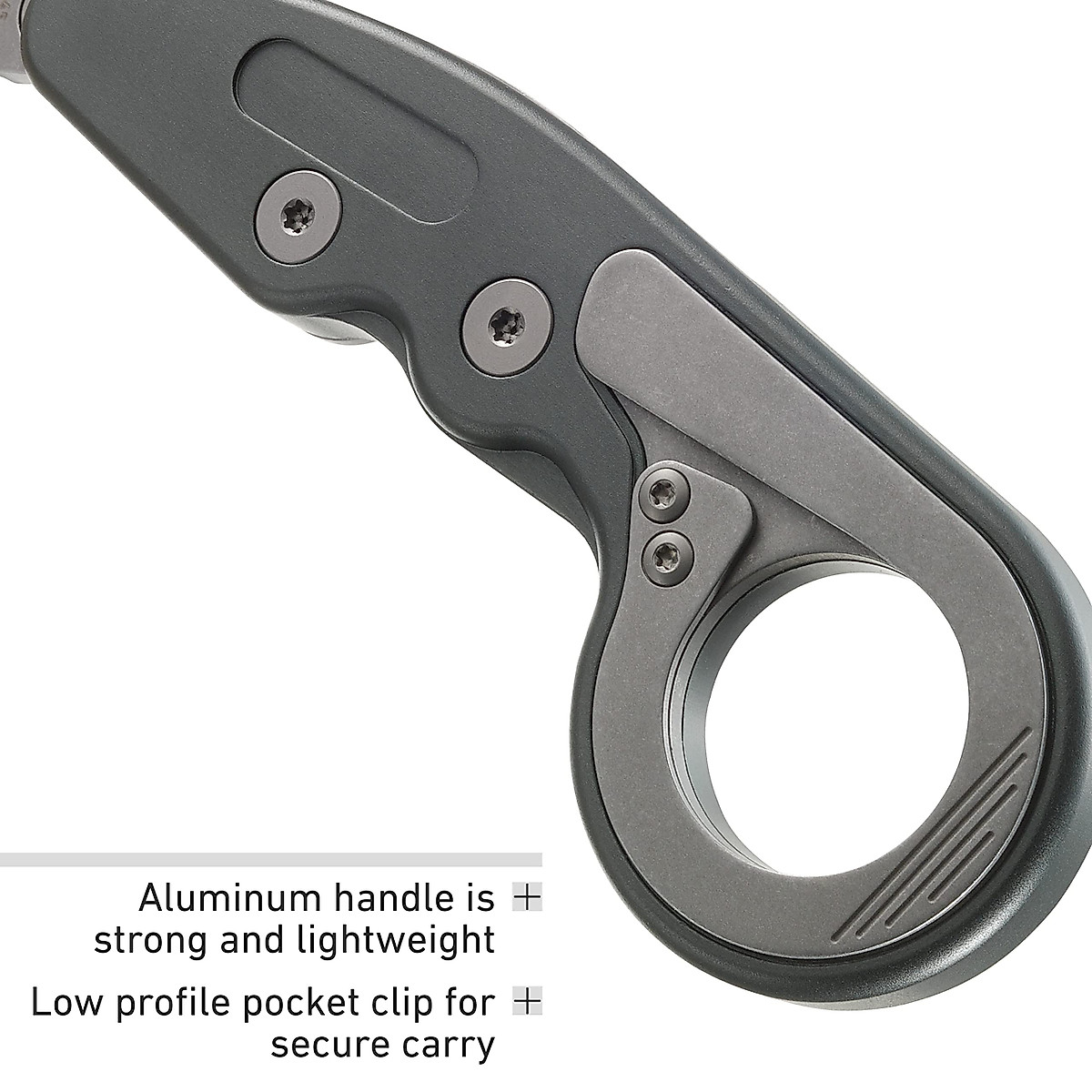 CRKT Provoke Compact: Kinematic EDC Folding Pocket Knife, Morphing Karambit, D2 Plain Edge Blade, Aluminum, Pocket Clip, 4045