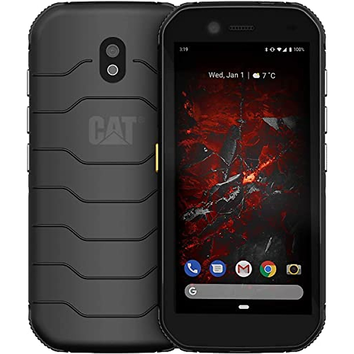CAT Phone S42 H+ Plus 4G LTE Rugged (IP68, MIL SPEC 810H, 5.5 inch HD+, 1.8GHz Quadcore, 4200mAh, Dual SIM, 3GB/32GB (NOT Verizon Sprint Boost Cricket) (w/Fast Car Charger Bundle)