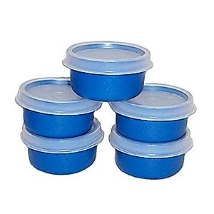 Tupperware Smidget Container 1oz Set of 5 Blue