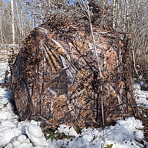 THUNDERBAY Lock Down Pop Up Portable 3-4 Person Hunting Blind 3D Shadow-tech Textured Fabric Ground Blind