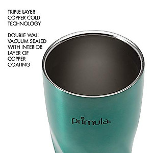 Primula Avalanche Double Walled Vacuum Sealed Stainless Steel Thermal Insulated Tumbler Stays Cold or Hot All Day Long, Reusable Thermos, 1 Count (Pack of 1), Teal