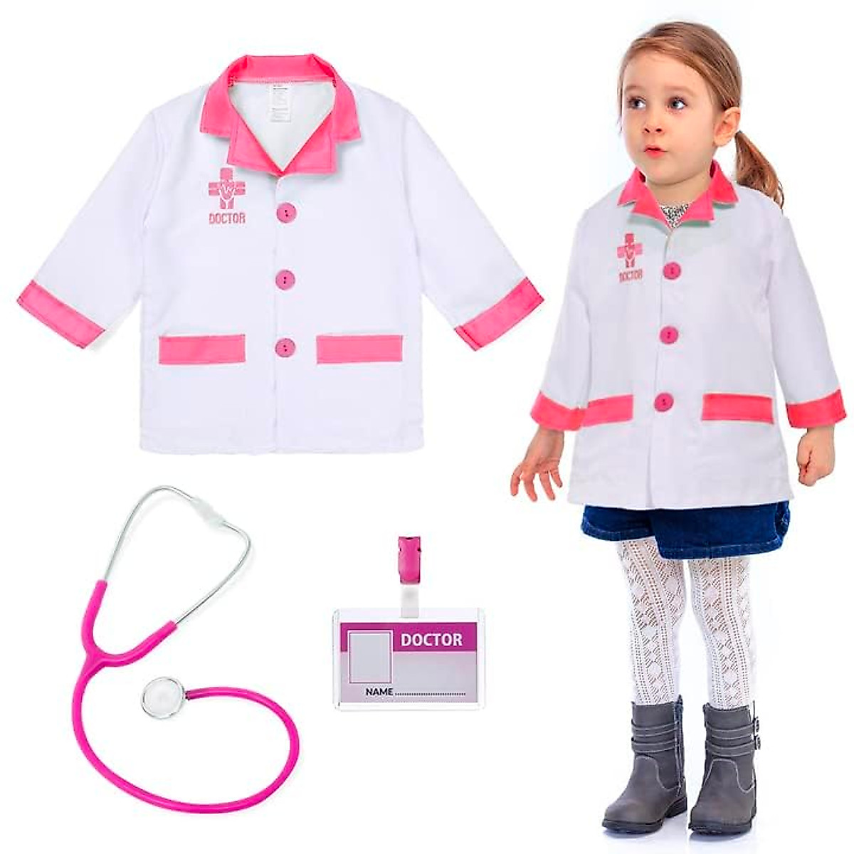 Cheerful Children Toys Doctor Costume For Kids Doctor Costume - Kids Lab Coat - Career Day Costume For Kids - Kids Doctor Coat