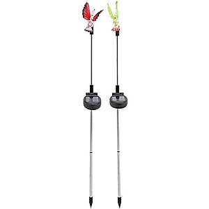 LED Light, Colorful 2Pcs/Set Amorphous Silicon Solar Panels Stainless Steel + Plastic Lawn Lamp, for Lawns Decorating Gardens