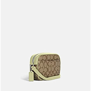 Coach Women's Mini Jamie Camera Bag (Signature Canvas Khaki Pale Lime)