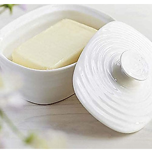Portmeirion Butter Dish (White)