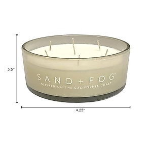 Sand + Fog Scented Candle - Tropical Citrus Additional Scents and Sizes 100% Cotton Lead-Free Wick Luxury Air Freshening Jar Candles Perfect Home Decor for Your Cocktail Table 34 oz, Orange,Violet
