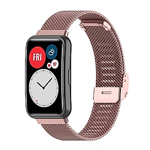 XINBOOBA Bands Compatible with Huawei watch Fit,Stainless Steel Replacement Watch Bands for Huawei watch Fit (TIA-B09/TIA-B19) Smart Watch