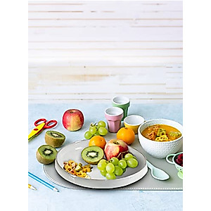 Serene Spaces Living Large Round White Ceramic Platter, Food-Safe, Appetizer, Dessert, Fruit Decorations, Serving Platter, Storage Platter for Candles, Cosmetic, Jewelry, 12" Diameter & 1.5" Tall