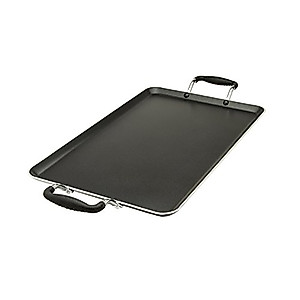 Ecolution Easy to Clean, Comfortable Handle, Even Heating, Dishwasher Safe Pots and Pans, 12-Inch x 18-Inch Griddle, Black