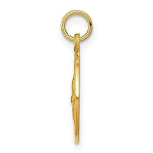 IceCarats 14K Yellow Gold Saint Patrick Medal Necklace Charm Pendant 19mm x 12mm Only