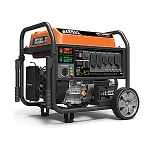GENMAX Dual Fuel Portable Generator 12000 Watt Gas or Propane Powered Electric Start-Home Back Up, EPA Compliant
