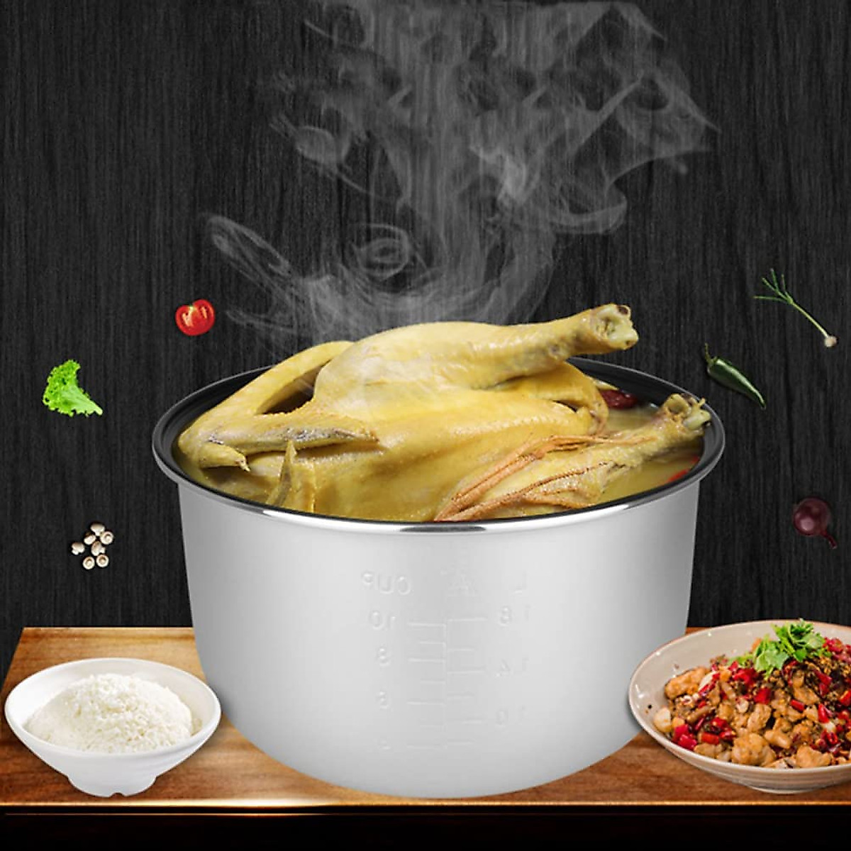 Healeved Power Rice Container Rice Cooker Inner Pot Rice Cooker Replace Liner Nonstick Cooking Pot Inner，3.6 Qt Rice Cooker Small Rice Cooker Small Rice Cooker Small Rice Cooker Small